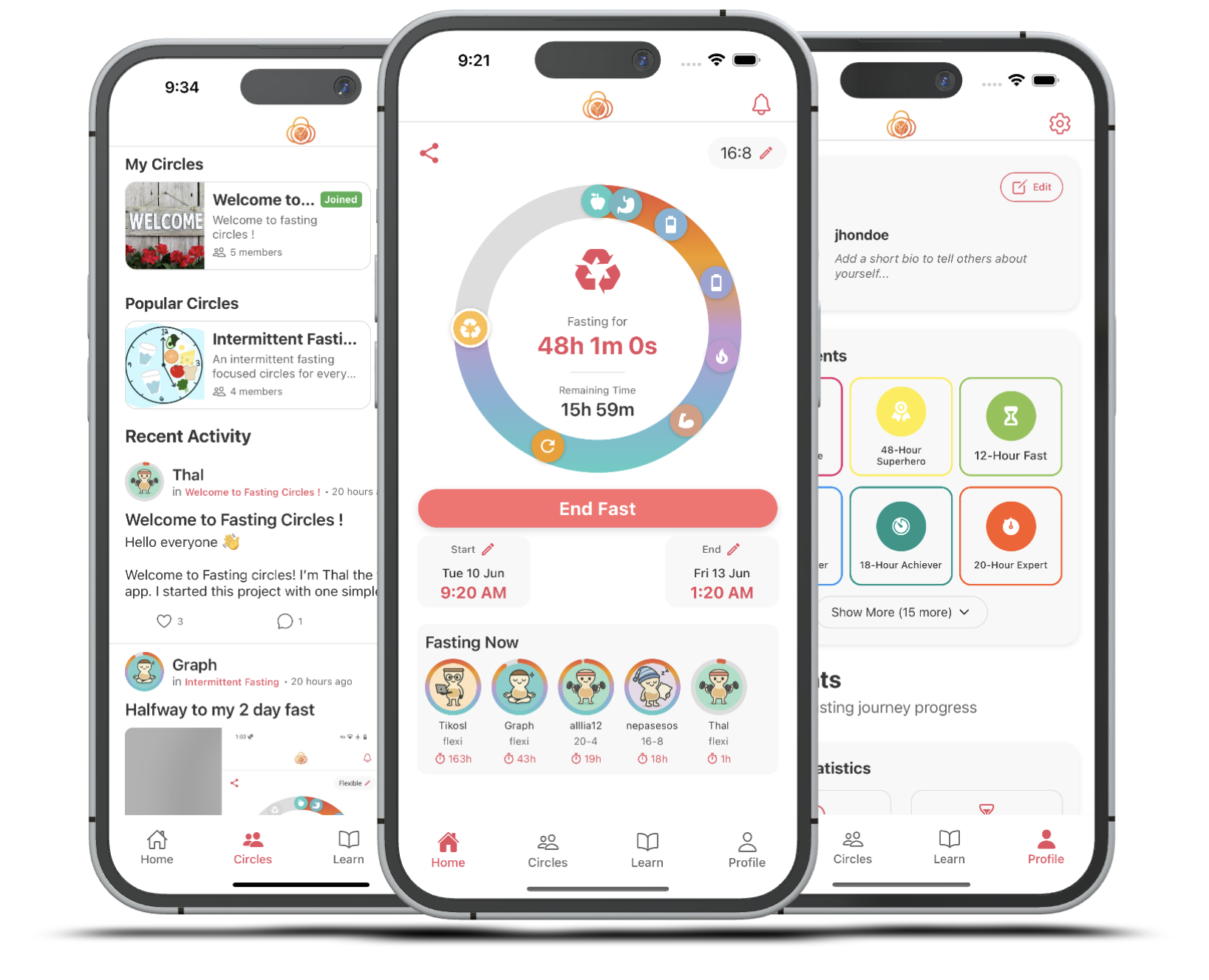 Fasting Circles - Intermittent Fasting App with Community Support